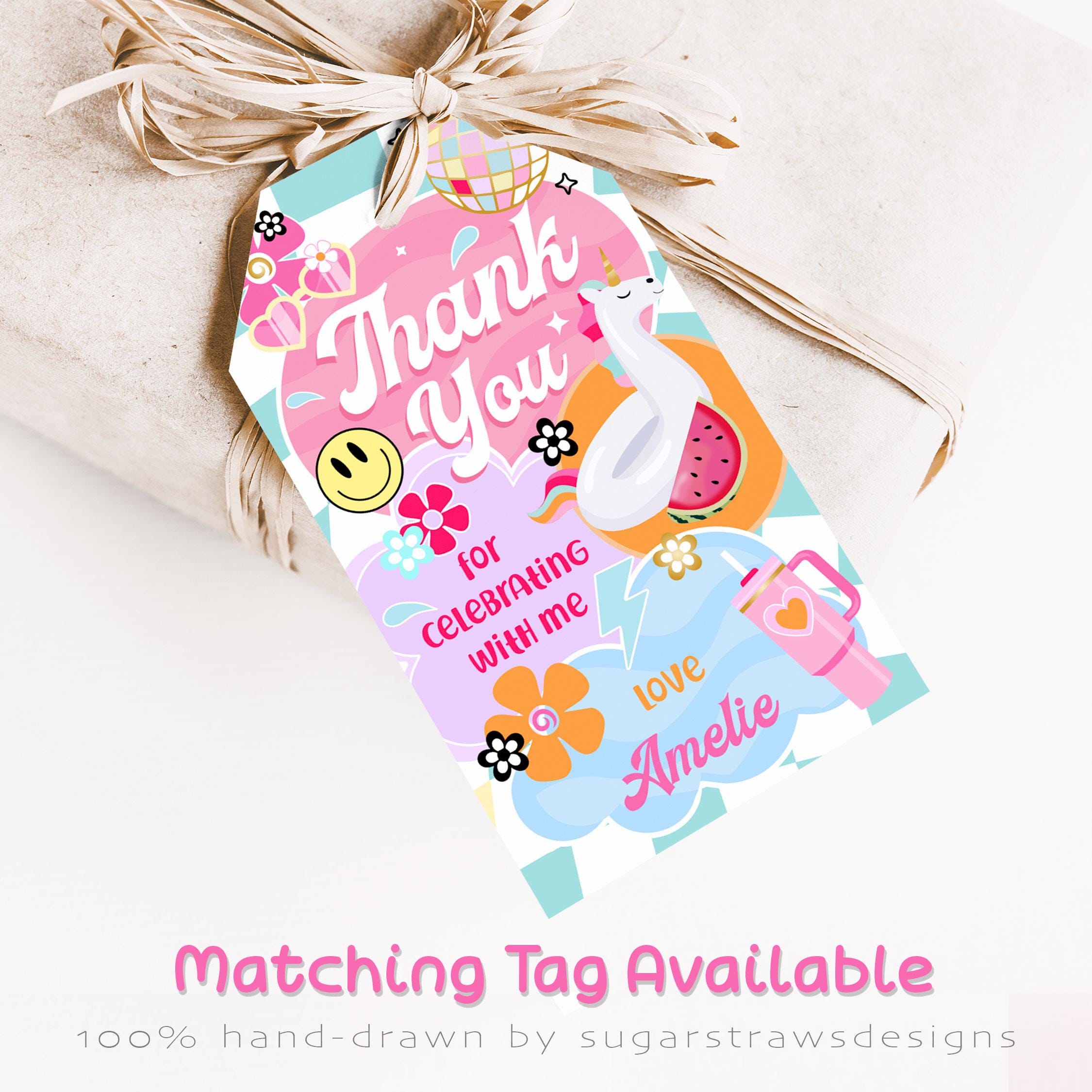 Editable Preppy Pool Party Welcome Sign Girl Preppy Birthday Notice ...