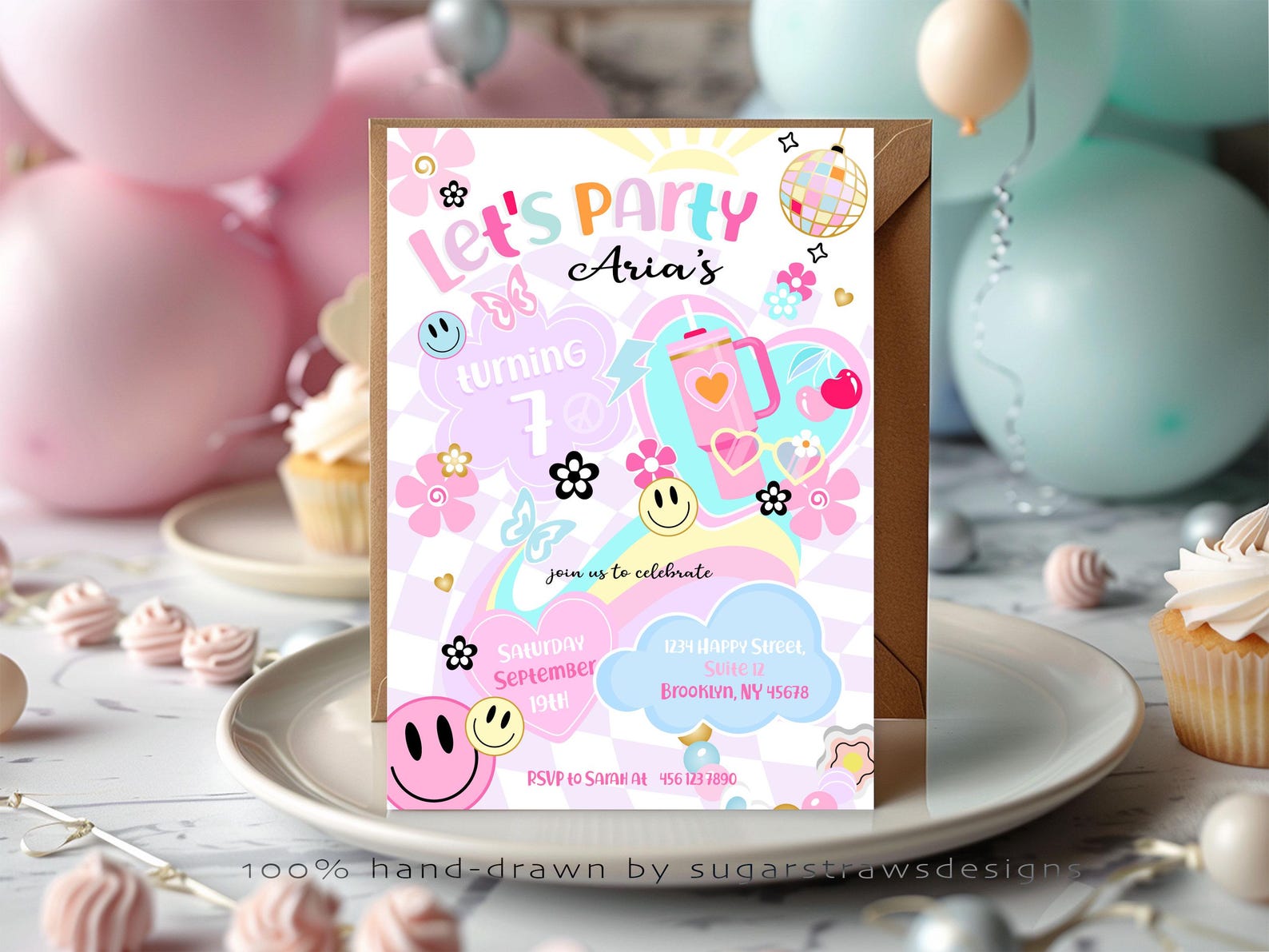 Editable Preppy Birthday Invitation Preppy Birthday Invite Varsity ...