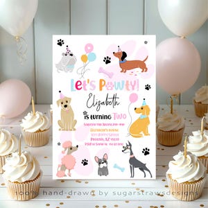 Editable Dog Birthday Party Invitation Puppy Birthday Invite Pet Invite ...