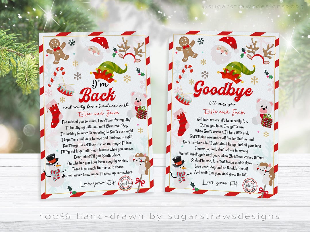 Editable Elf Arrival Letter | Goodbye Letter | Template | Christmas Elf ...