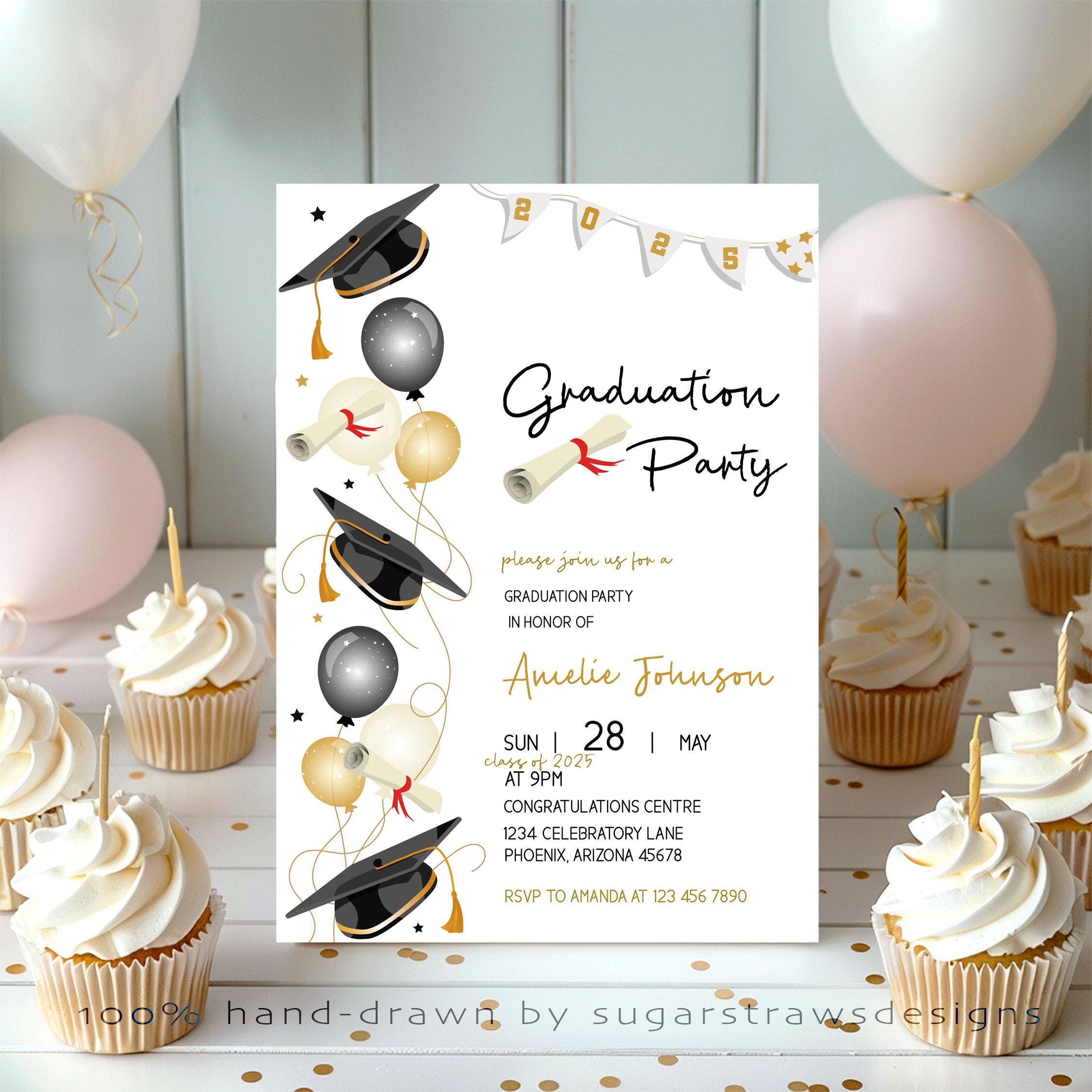 Editable Graduation Party Invitation Senior Grad Party Invite Class of ...