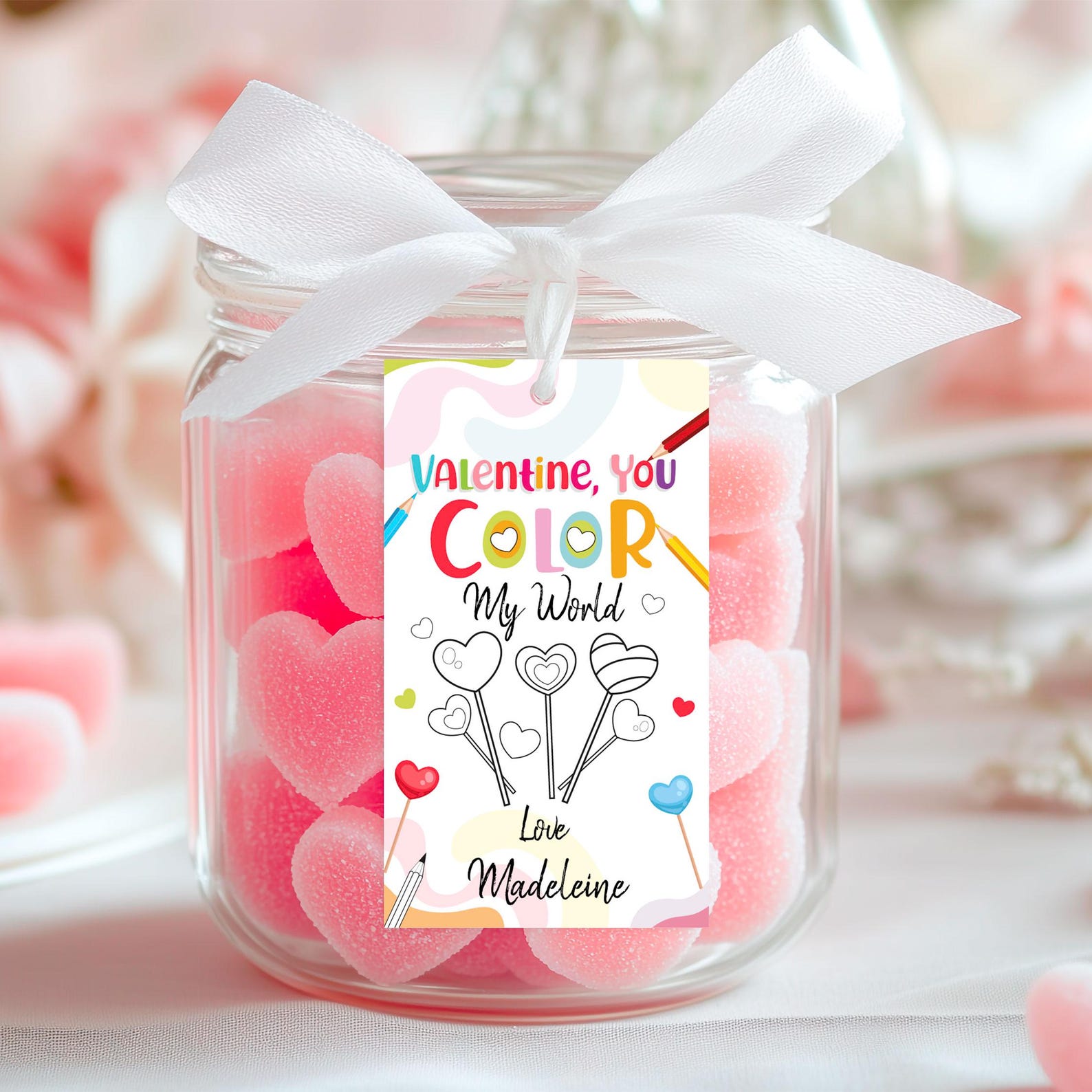Editable Valentine Gift Tag Kids Valentines Day Gift Tag School ...