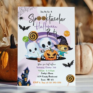 Editable Halloween Party Invitation Halloween Birthday Invite Kids ...