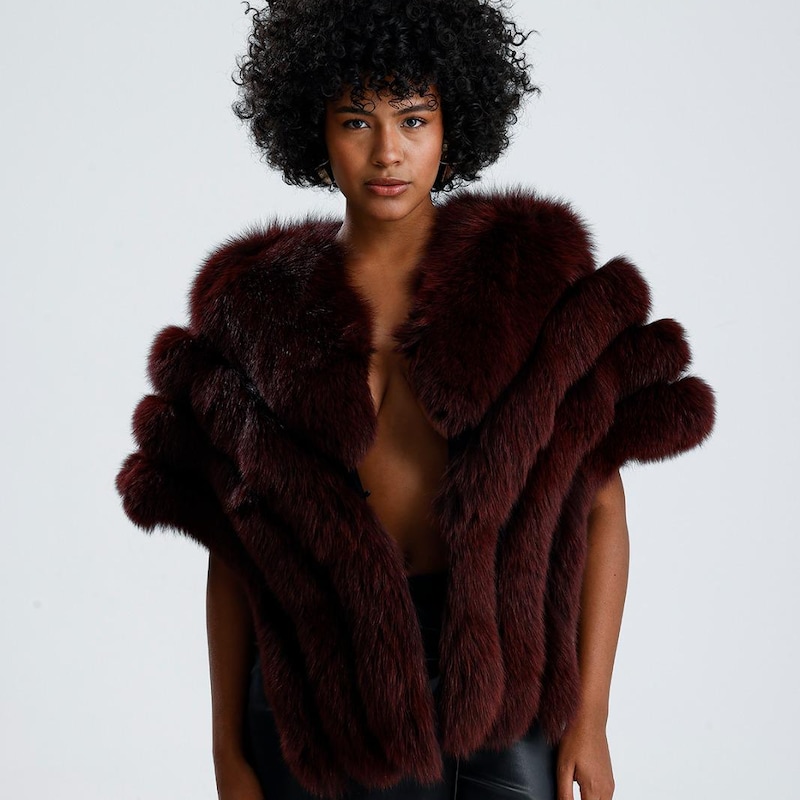 Bolero Fox Fur Red - Etsy