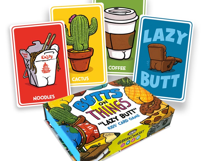 Lazy Butt: Kids Card Game - Etsy