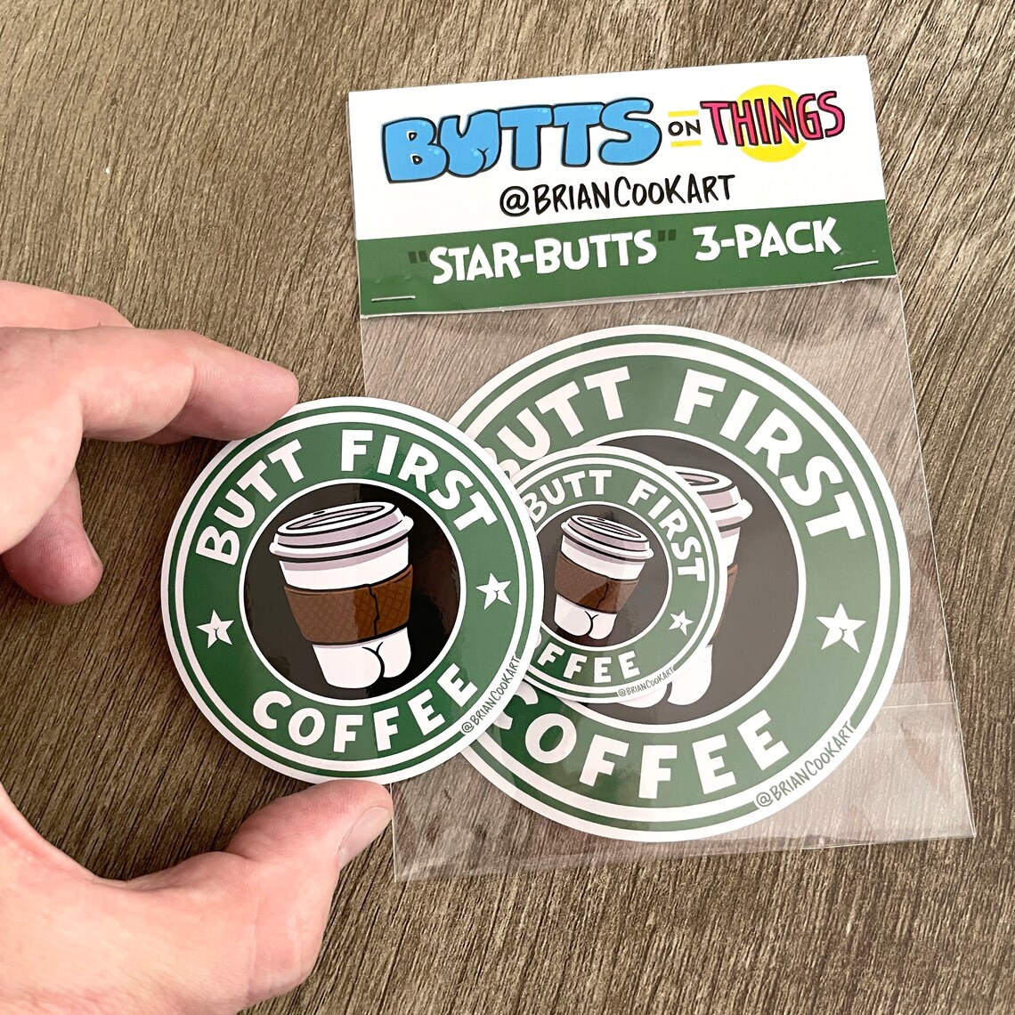 Butts on Things: STARBUTTS Sticker Pack - Etsy