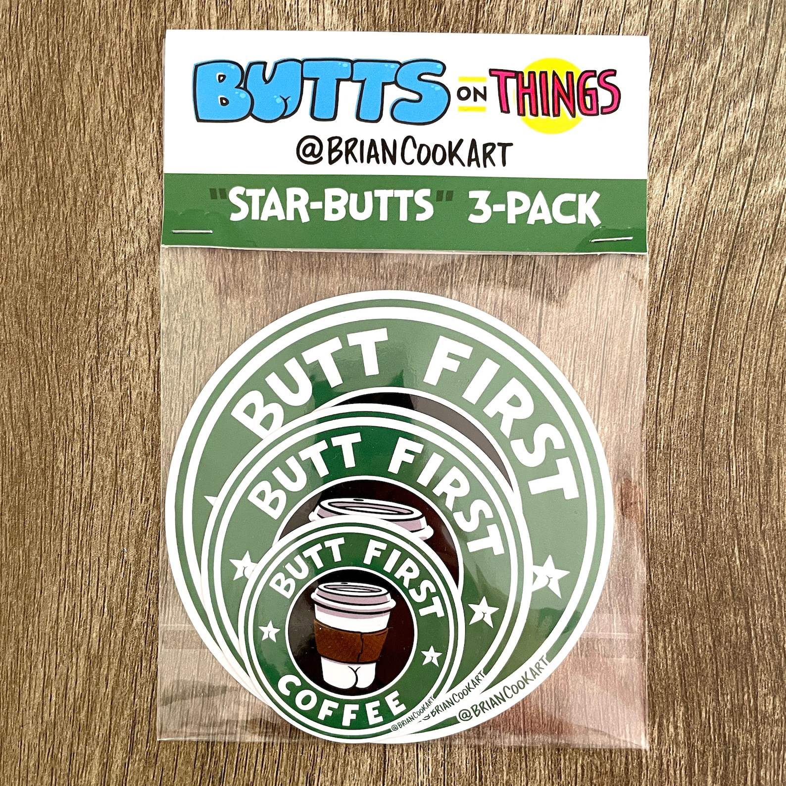 Butts on Things: STARBUTTS Sticker Pack - Etsy