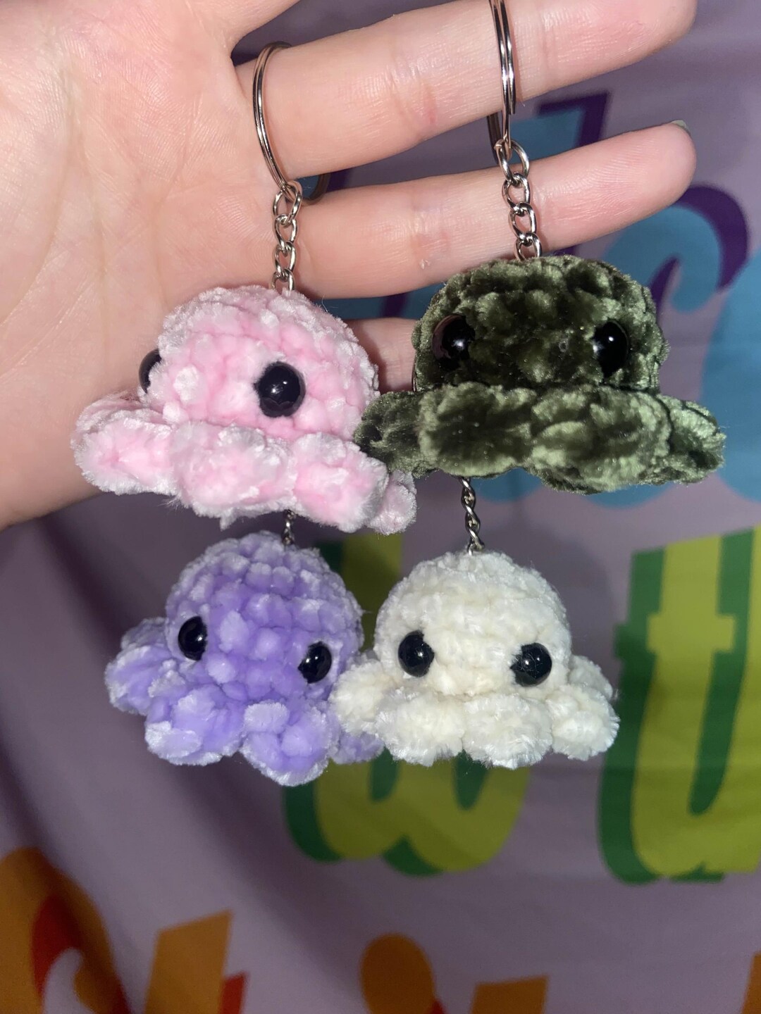 Crochet Octopus Keychain Amigurumi Mini Octo - Etsy