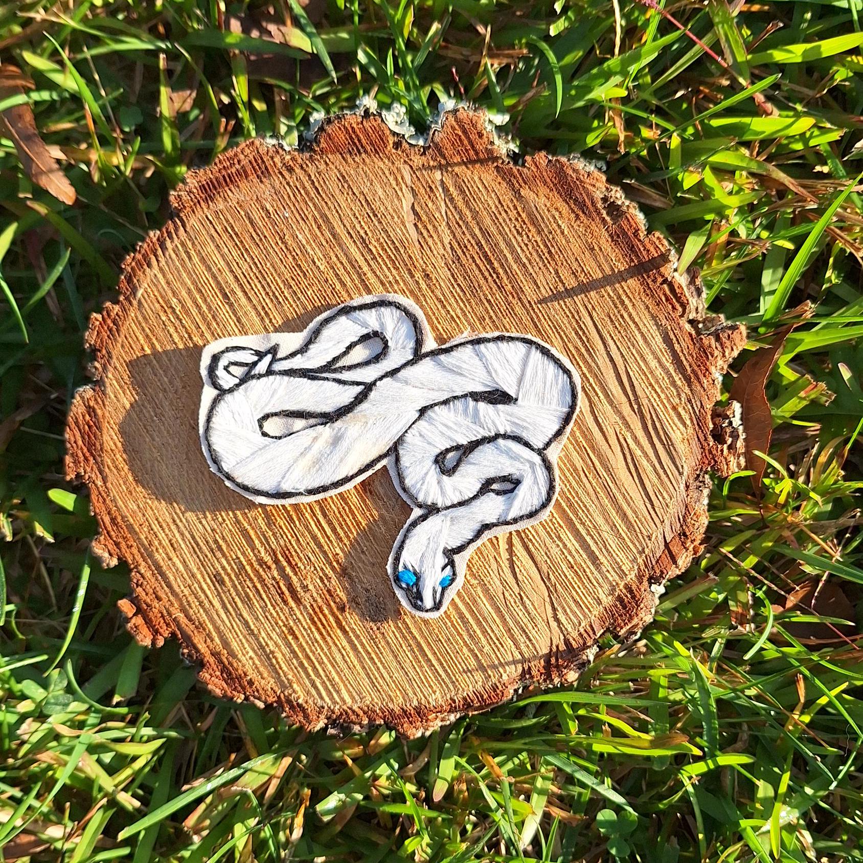 White Snake Patch - Etsy