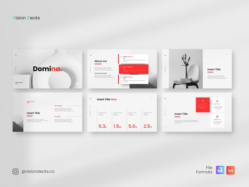 Modern Pitch Deck and Slide Presentation Template for Canva and ...