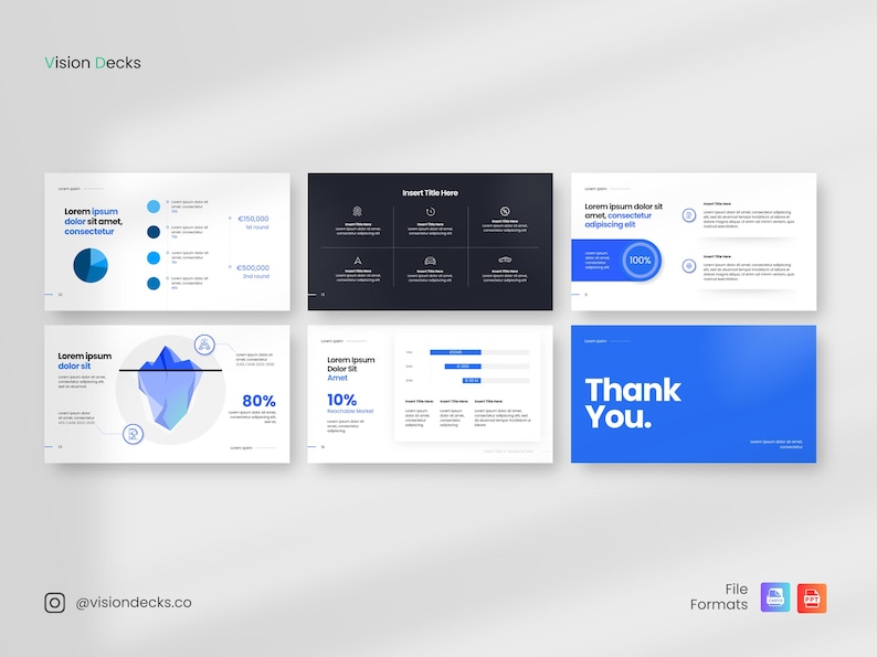 Modern & Minimal Pitch Deck and Slide Presentation Template for Canva ...