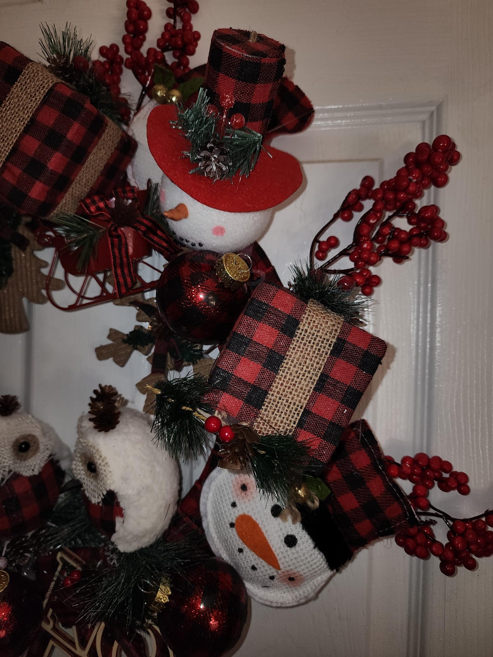 Black and Red Checked Christmas Buffalo Check Wreath - Etsy