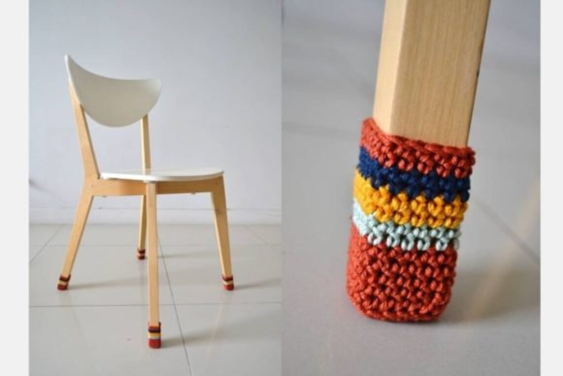 Crochet Chair Socks, Crochet Chair Sock Pattern, Pattern Chair Sock Set ...