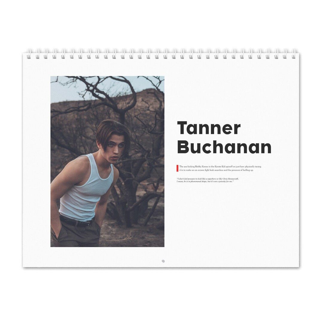 Tanner Buchanan the Ass-kicking 2025 Wall Calendar, Celebrity Wall ...