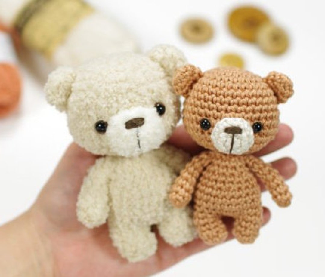 Small Teddy Bear Crochet Pattern, Printable Crochet Mini Bear Pattern ...