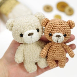 Small Teddy Bear Crochet Pattern, Printable Crochet Mini Bear Pattern ...