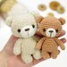 Small Teddy Bear Crochet Pattern, Printable Crochet Mini Bear Pattern ...