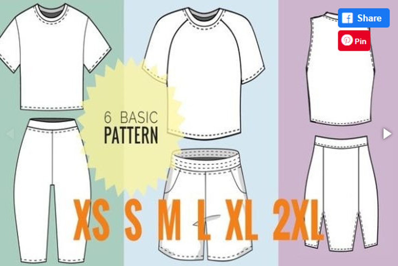 Basic Pdf Sewing Patterns, DIY Basic Clothes, Handmade Clothes for Your ...