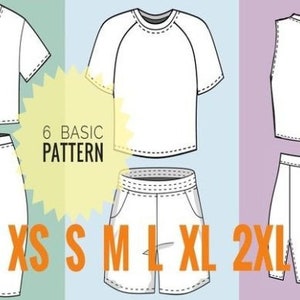 Basic Pdf Sewing Patterns, DIY Basic Clothes, Handmade Clothes for Your ...