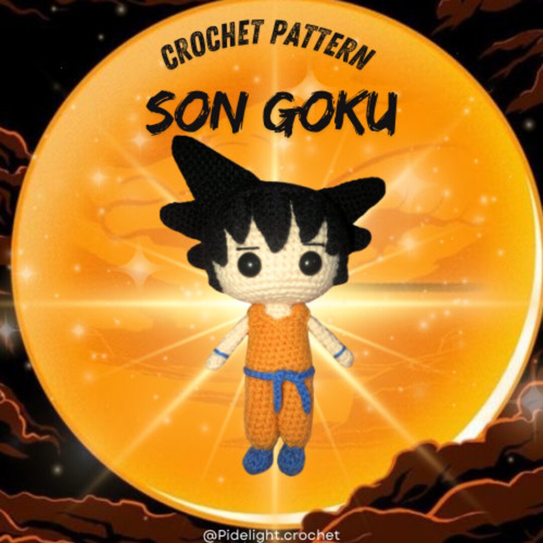 Crochet Pattern Son Goku Doll, Keychain PDF File , Crochet Little Son ...