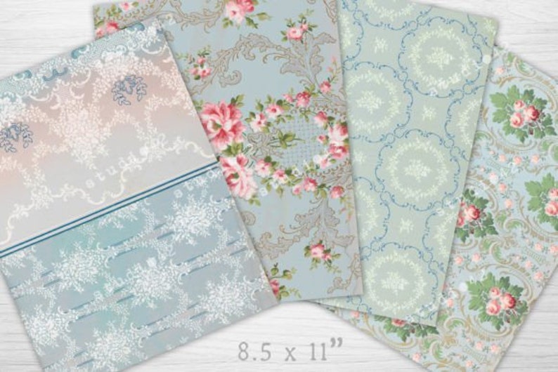 Antique Wallpaper Printables, Unique Flowers Wallpaper Printables, Wall ...