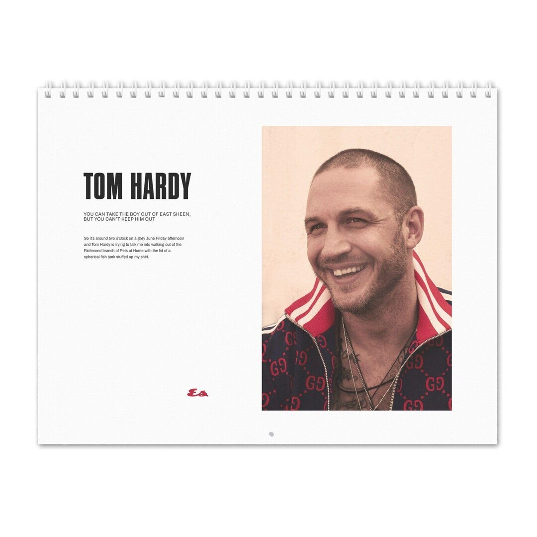 Tom Hardy at Homebase 2025 Wall Calendar, Celebrity Wall Calendar 2025 ...