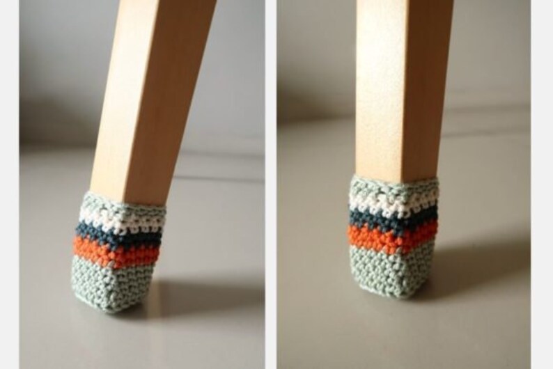 Crochet Chair Socks, Crochet Chair Sock Pattern, Pattern Chair Sock Set ...