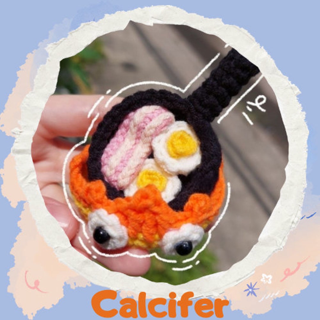 Calcifer Crochet Pattern, Keychain, Crochet Little Calcifer Pattern ...