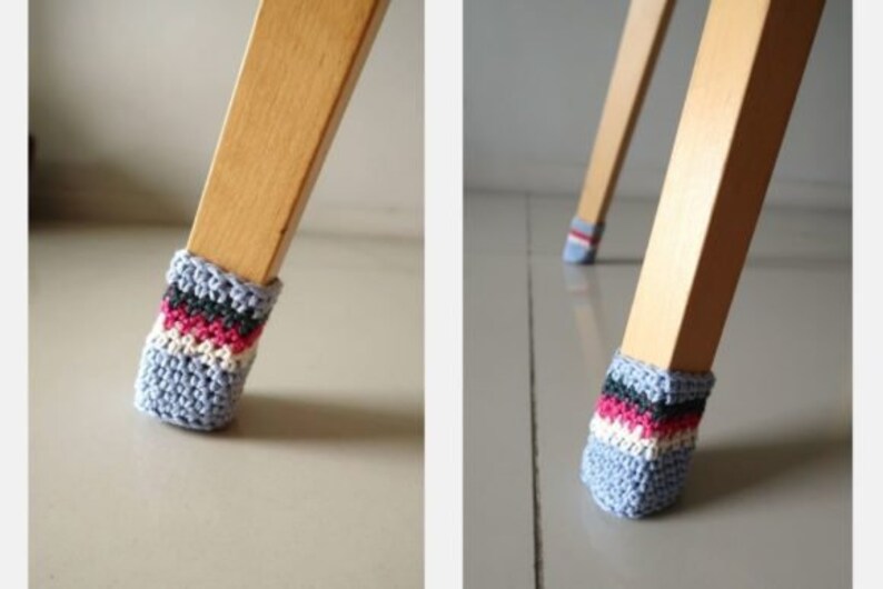 Crochet Chair Socks, Crochet Chair Sock Pattern, Pattern Chair Sock Set ...