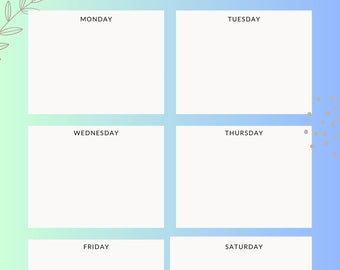 Digital Planner, Printable Planner, Digital Weekly Planner, One Planner ...