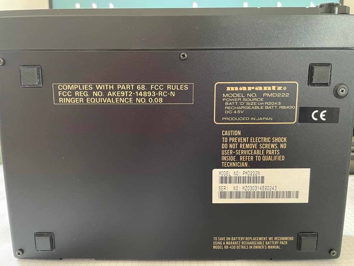 Marantz PMD 222 Portable Cassette Recorder - Etsy