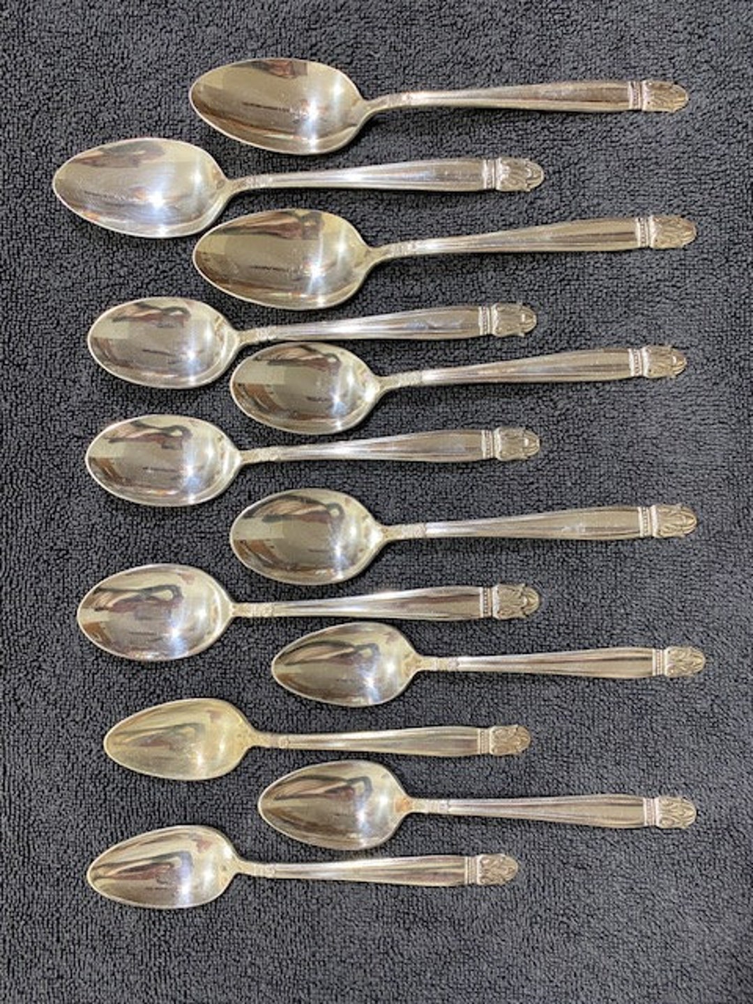 Holmes & Edwards Inlaid IS Danish Princess Assorted Spoons (12) Silver ...