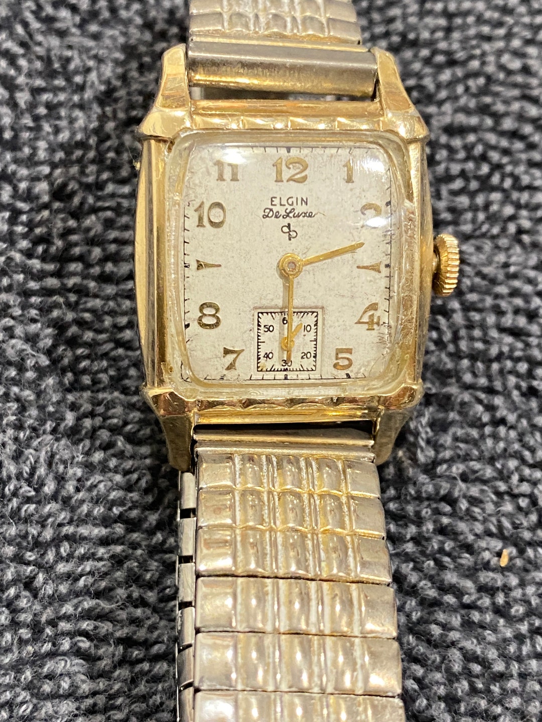 Elgin Deluxe Vintage Mens Gold Wrist Watch Circa 1950s - Etsy