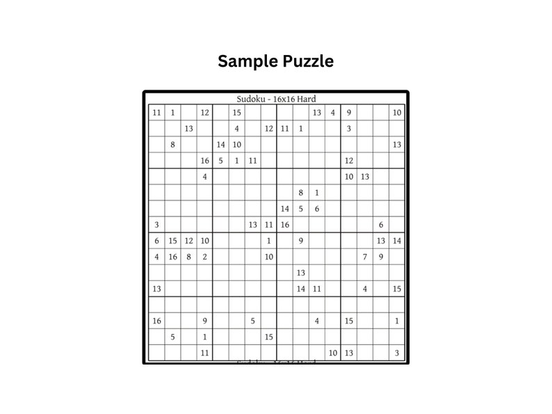Sudoku Puzzles - Printable Hard Level - Etsy