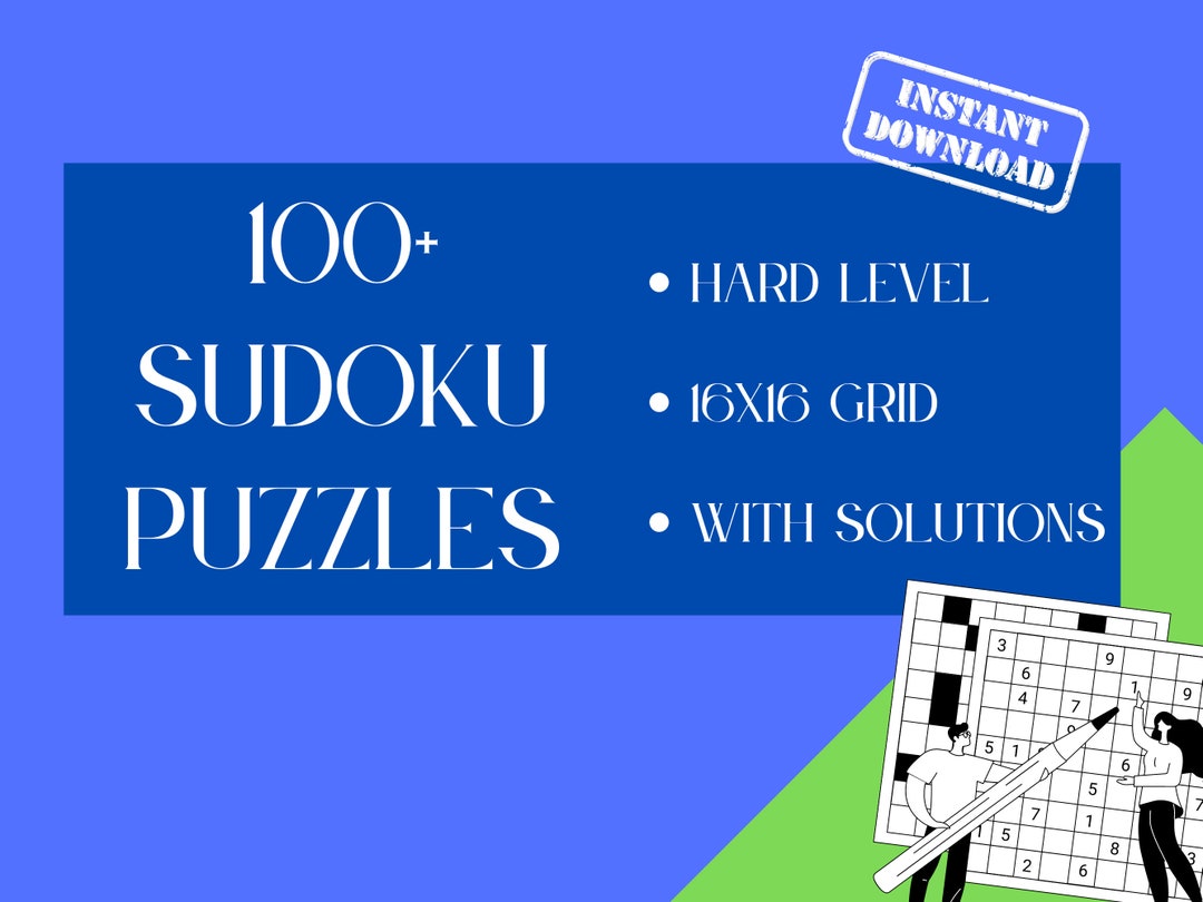 Sudoku Puzzles - Printable Hard Level - Etsy