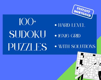 100 Printable Sudoku Puzzles From Easy to Hard With Answer Key, Instant ...