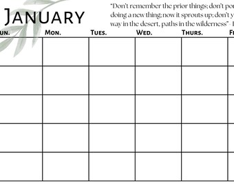 Scripture Printable Calendar 2024 2025, Monthly Christian Calendar ...