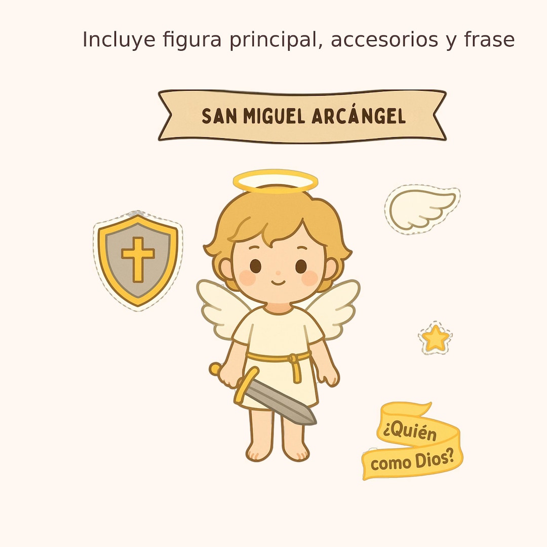 St Michael Sticker Doll – Catholic Clipart for Digital Journaling ...