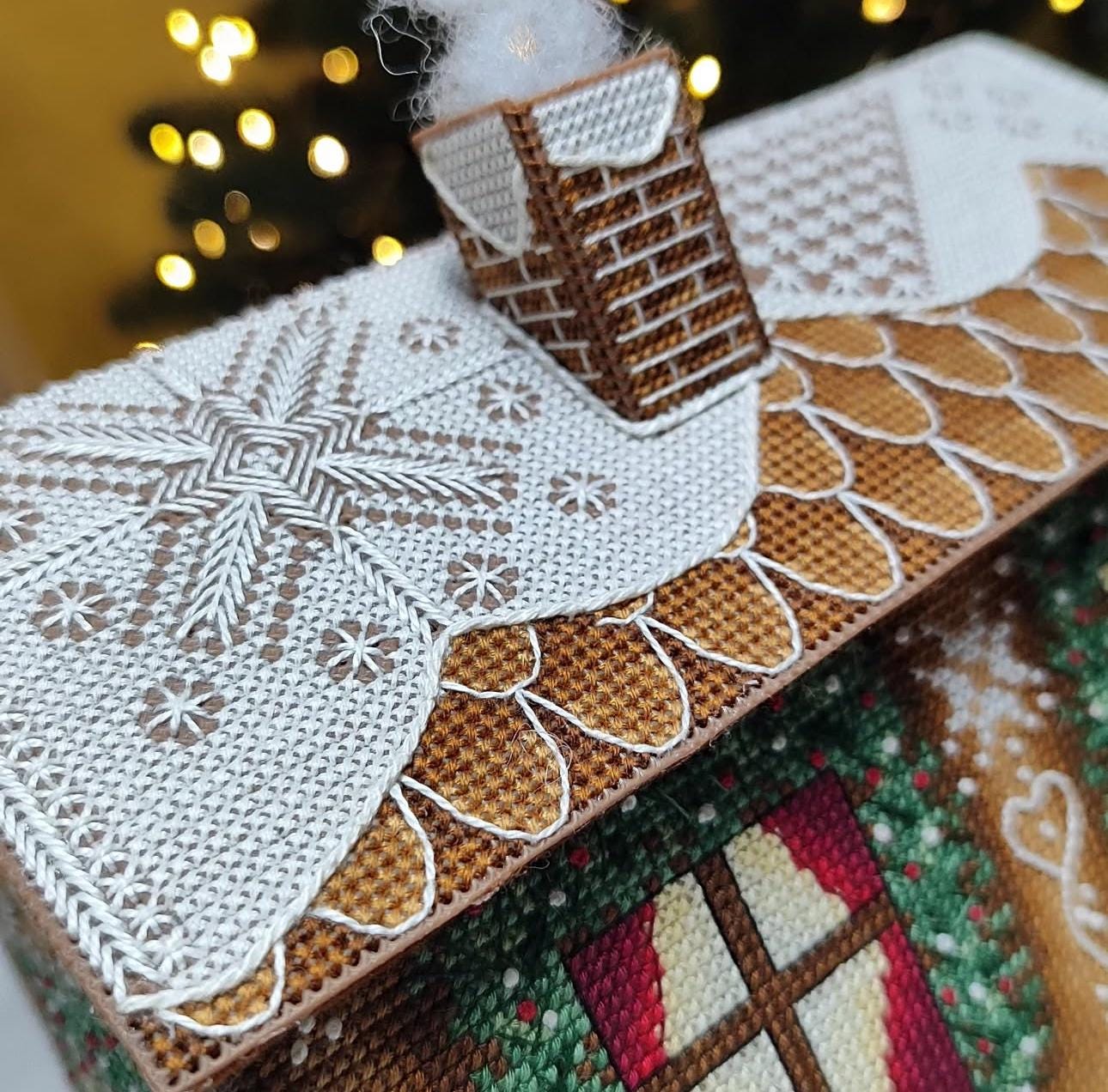 3D Gingerbread House Cross Stitch Kit: Christmas Home Decor - Etsy