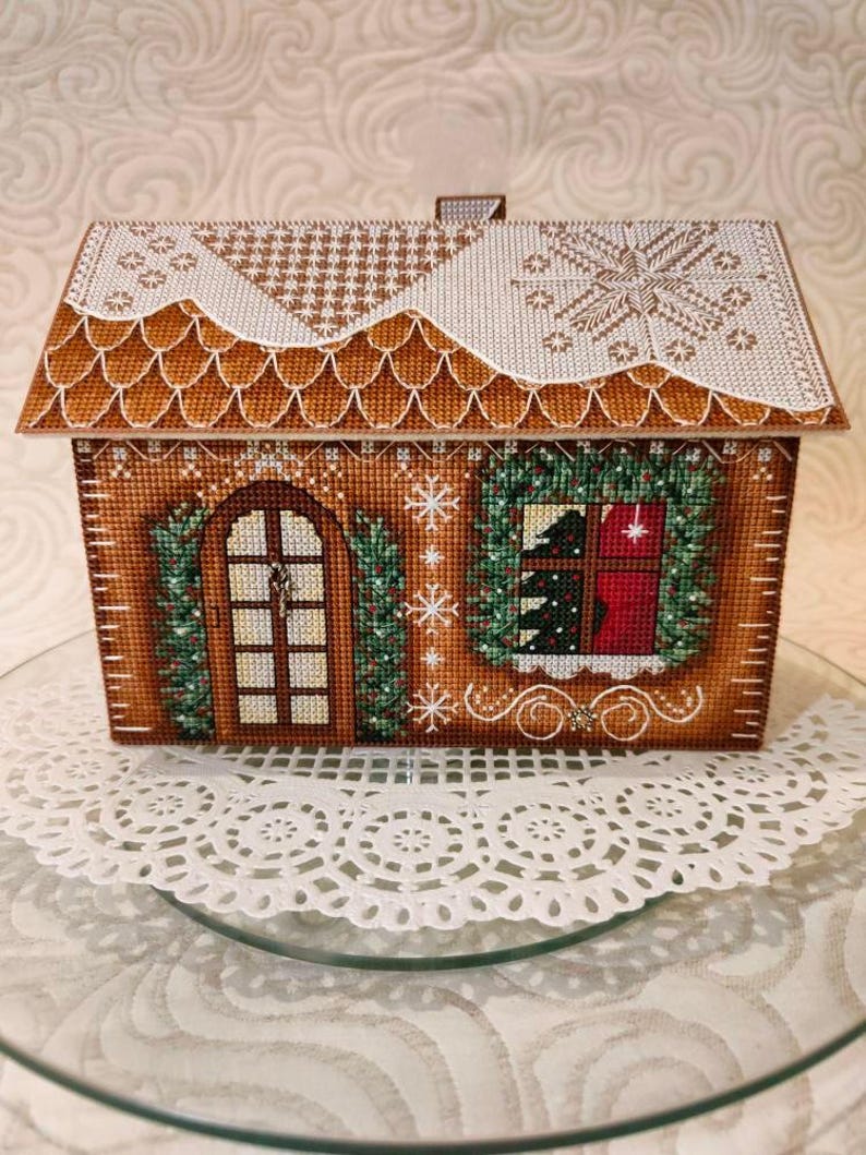 Gingerbread House 3D, Cross Stitch Pattern, Decorative Stitches ...