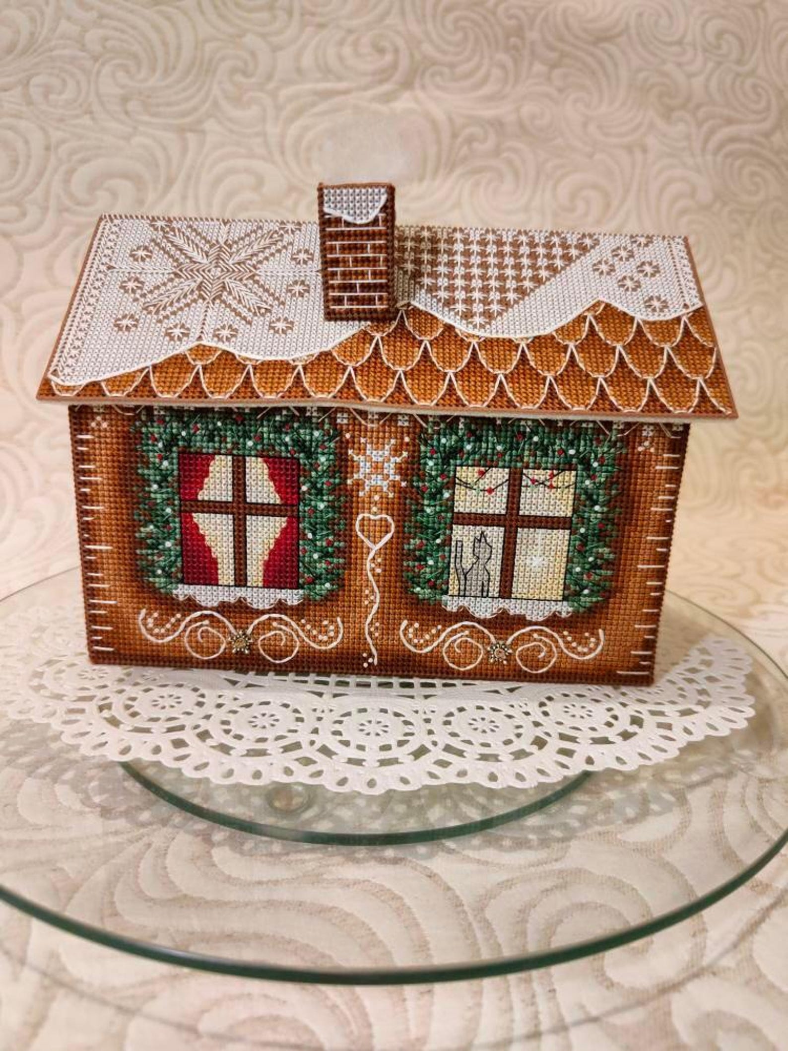 Gingerbread House 3D, Cross Stitch Pattern, Decorative Stitches ...