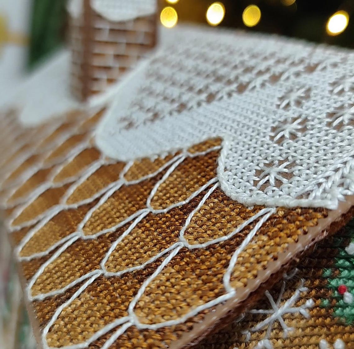 3D Gingerbread House Cross Stitch Kit: Christmas Home Decor - Etsy