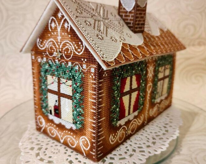 Gingerbread House 3D, Cross Stitch Pattern, Decorative Stitches ...