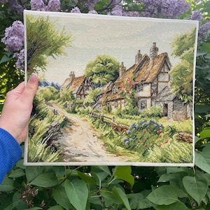 Cross Stitch Kit, Embroidery Kit, Summer in the Village, English ...