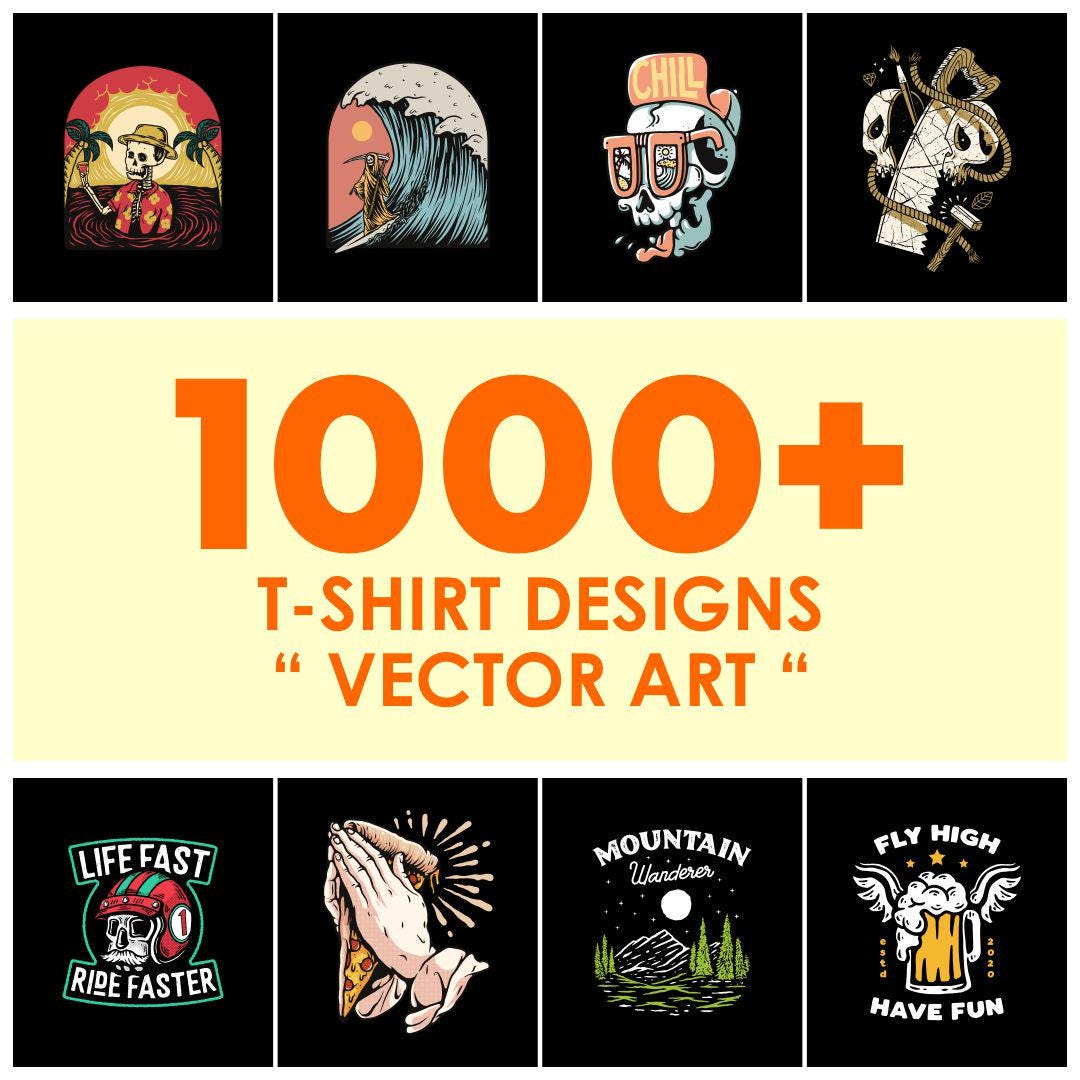 1000++ Bundle of Vector Art for DTG and DTF Design - Etsy