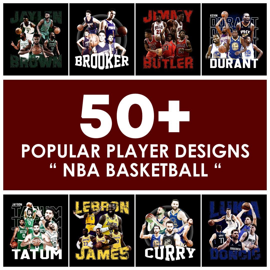 NBA All-stars PNG Bundle: 50+ Player Designs - Etsy