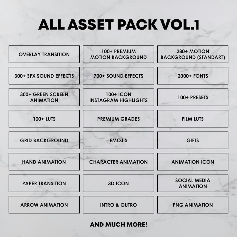 Video Editing Assets Bundle: Luts, Fonts, Motion Backgrounds - Etsy