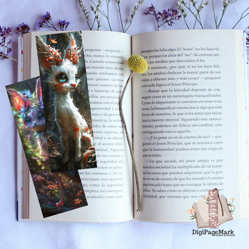 Fairy Watercolor Bookmark, Cute Digital Bookmark, Digital Book Mark ...