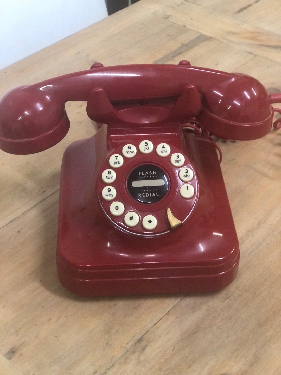 Vintage Red Grand Phone | Flash Redial | Working Landline Phone ...