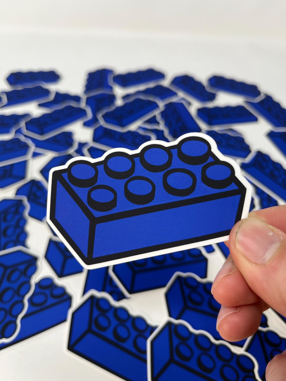 Classic Brick Sticker, Decal, BLUE, Brickengr - Etsy